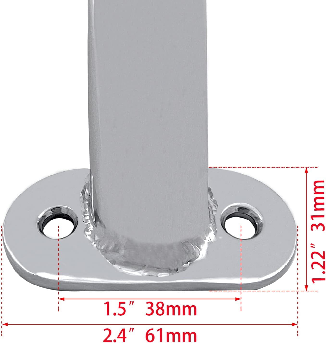 2PCS 316 Stainless Steel 9 inch Boat Grab Handle Marine Handrail for ...