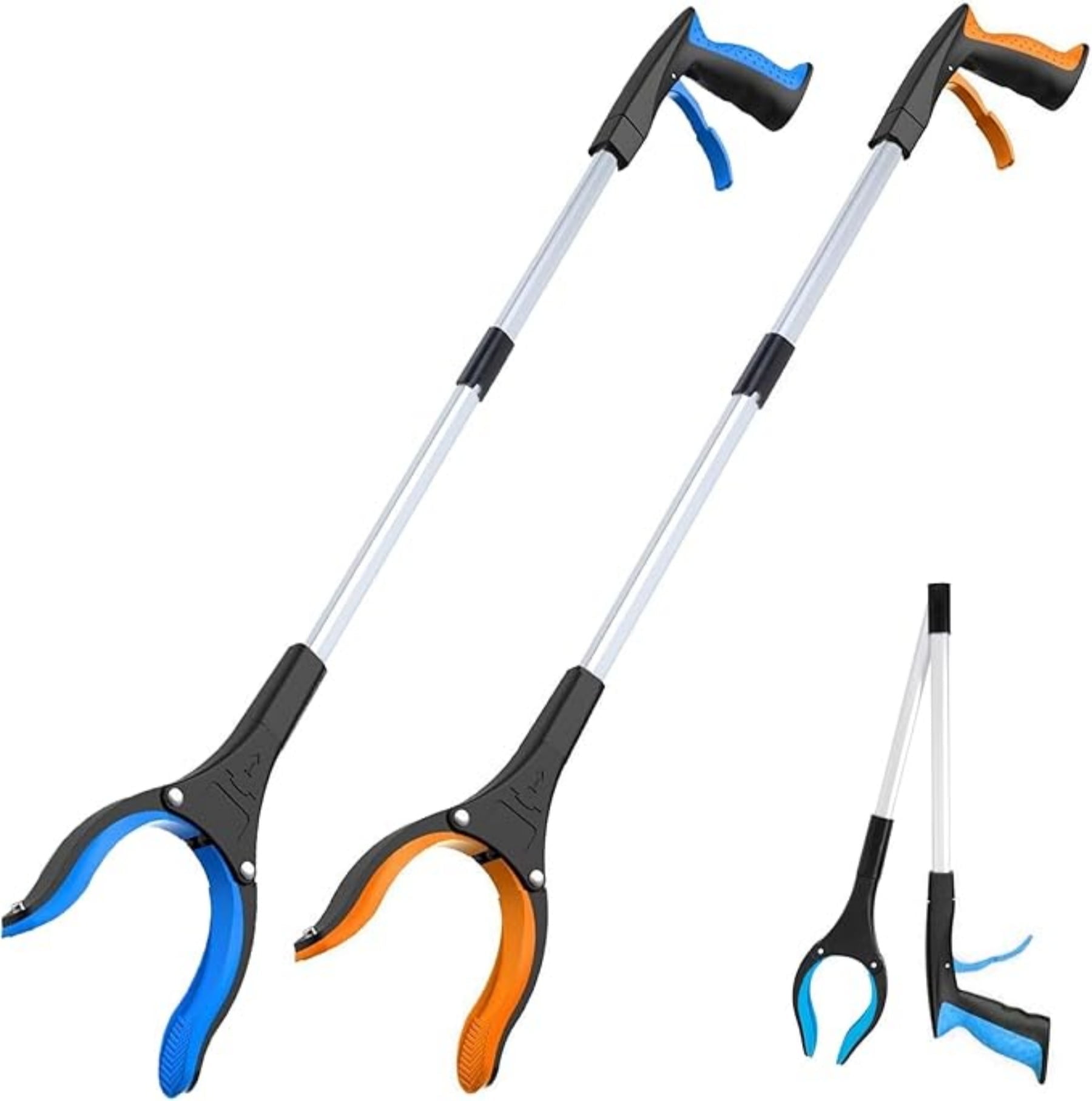 2PCS 32" Reacher Tool,Foldable Grabbers for Elderly, Lightweight Extra ...