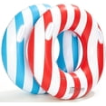 2PCS 37" Inflatable Pool Floats for Adult Striped Swim Ring Pool ...