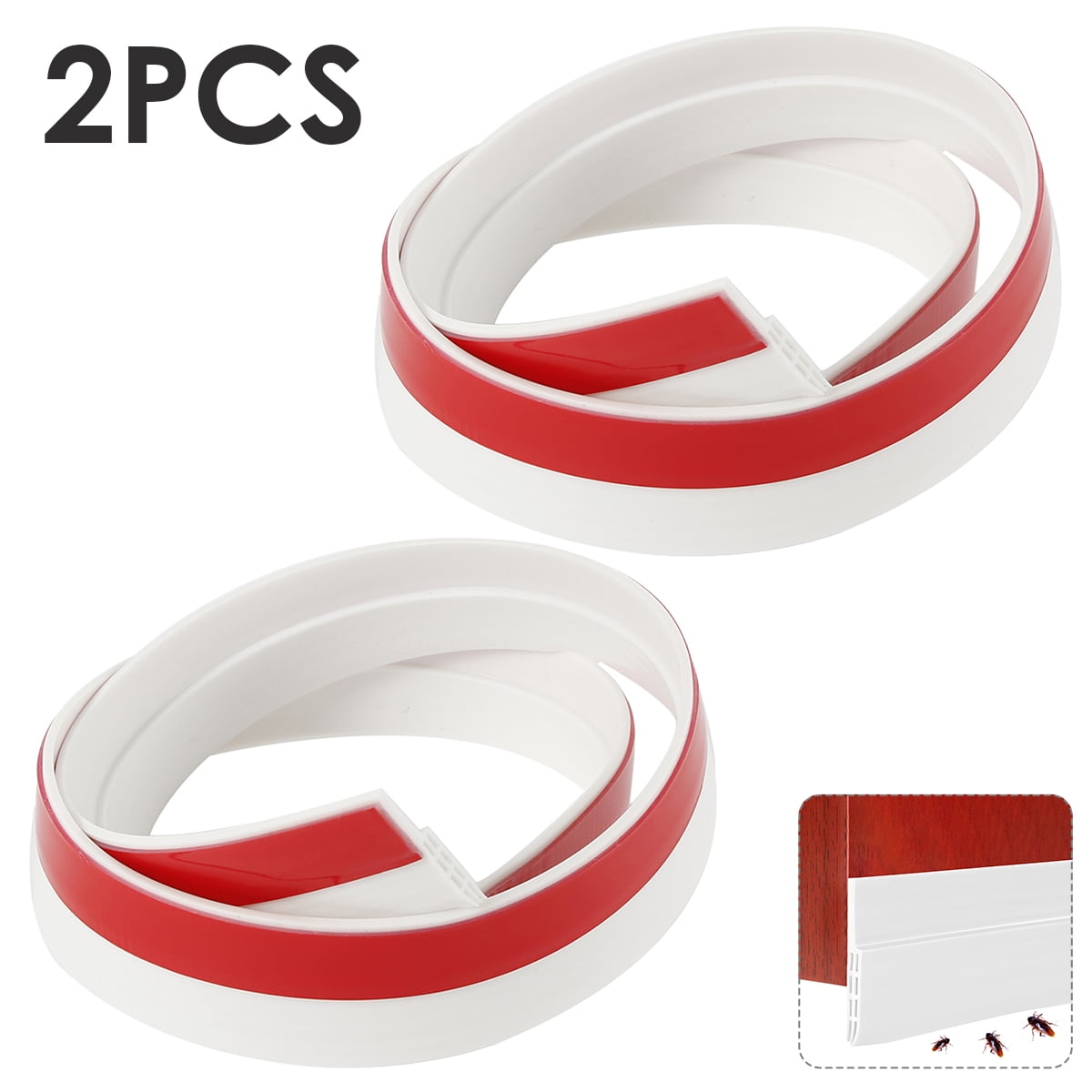 2PCS 39*2 Inch Door Draft Stopper Rubber Door Stopper Door Bottom ...