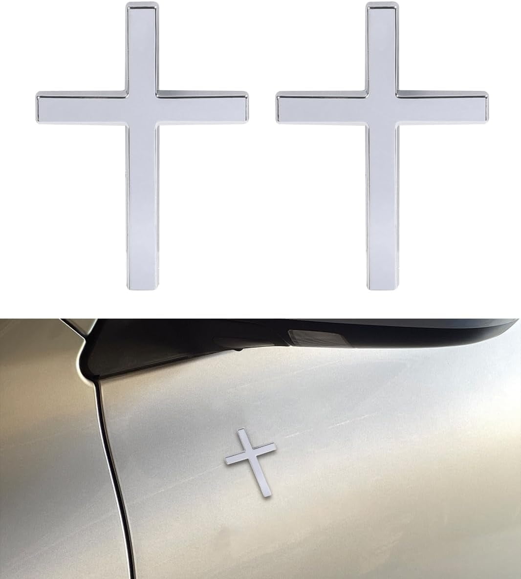 2PCS 3D Cross Stickers,Car Accessories Decals for Vehicles,Self ...