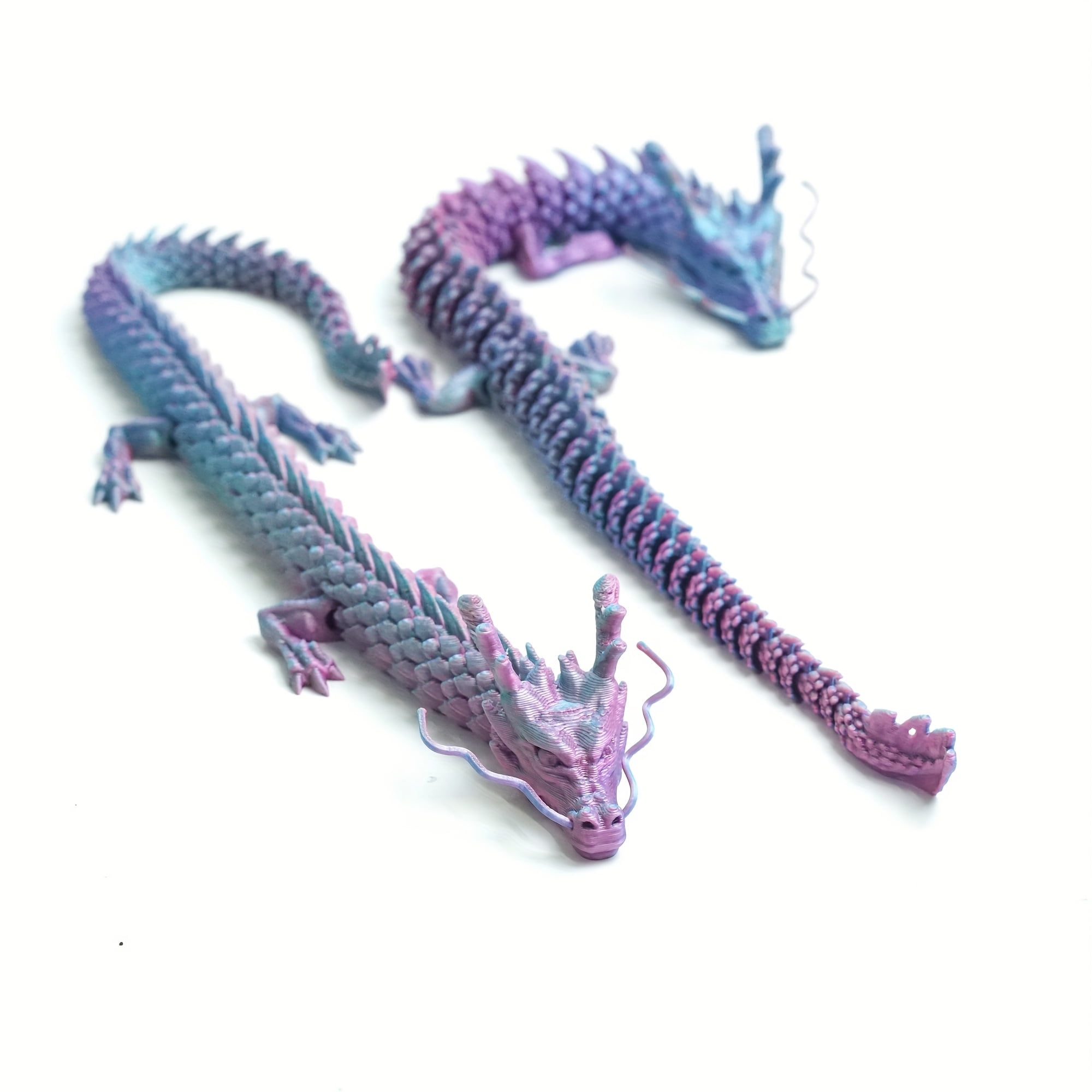 2PCS 3D Printed Chinese Dragon,Dragon Statue,Home Office Decor,Fidget ...