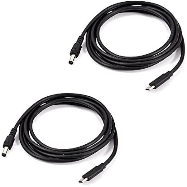 2PCS 4.9ft 12V 3A PD Trigger USB Type C Male Input to DC 5.5 x 2.5mm ...
