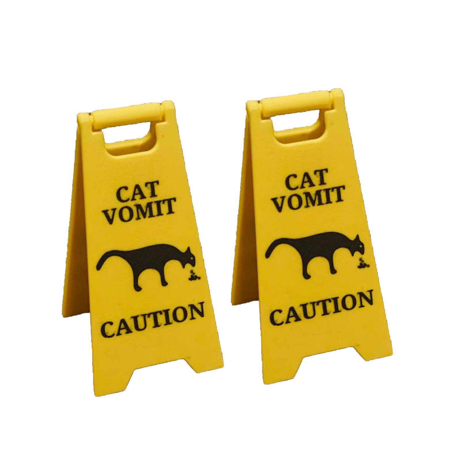 2PCS 4" Cat Vomit Sign, Dog Vomit Sign, Funny Cat Warning Sign ...