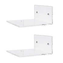 "Upsimples 15"" Acrylic Floating Shelves Set of 4, Modern Wall Mounted ...