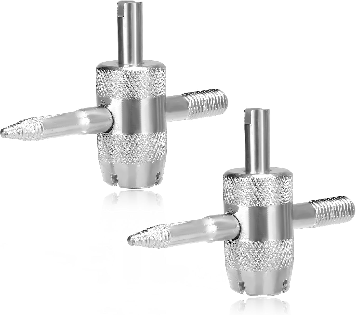 2PCS 4-Way Valve Core Tool Tire Valve Tools, 4-in-1 Tyre Valve Core Tool Tire Stem Core Wrench ...