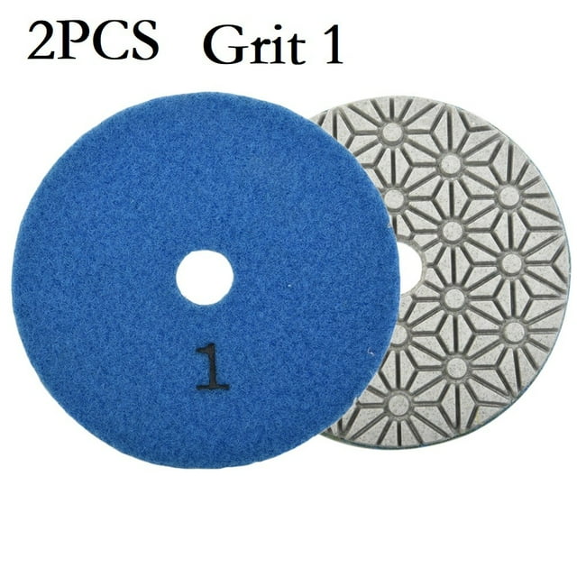 2PCS 4 inch 100mm Diamond Polishing Pads Kit Wet/Dry for Sanding Marble ...