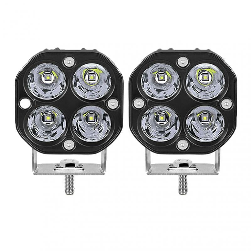 2PCS 40W Motorcycle Driving Lights 3 Inch Led Work Light Bar Square ...