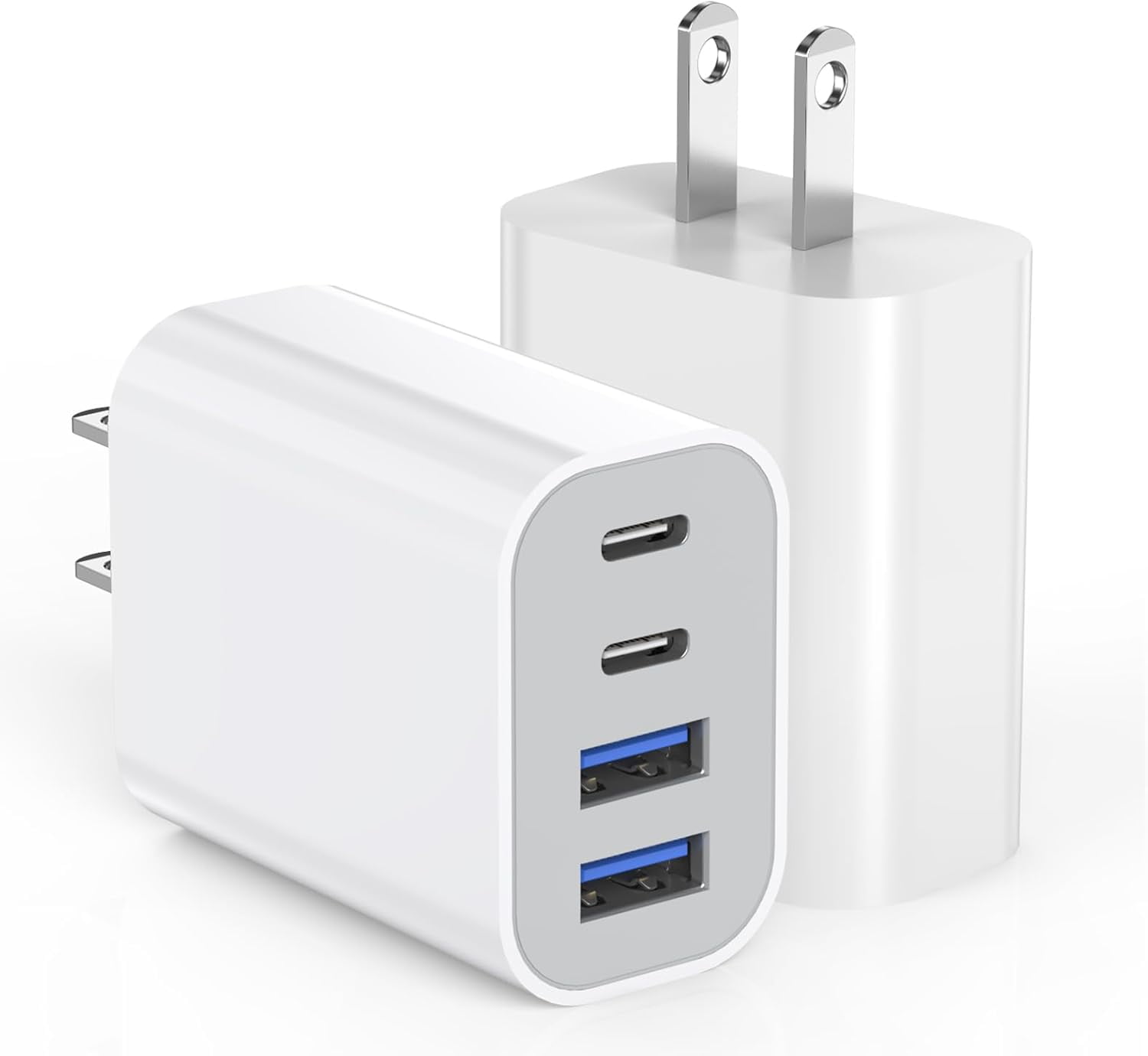 2PCS 40W iPhone 17 16 Charger Block, 4-Port Fast USB C Charger Blocks ...