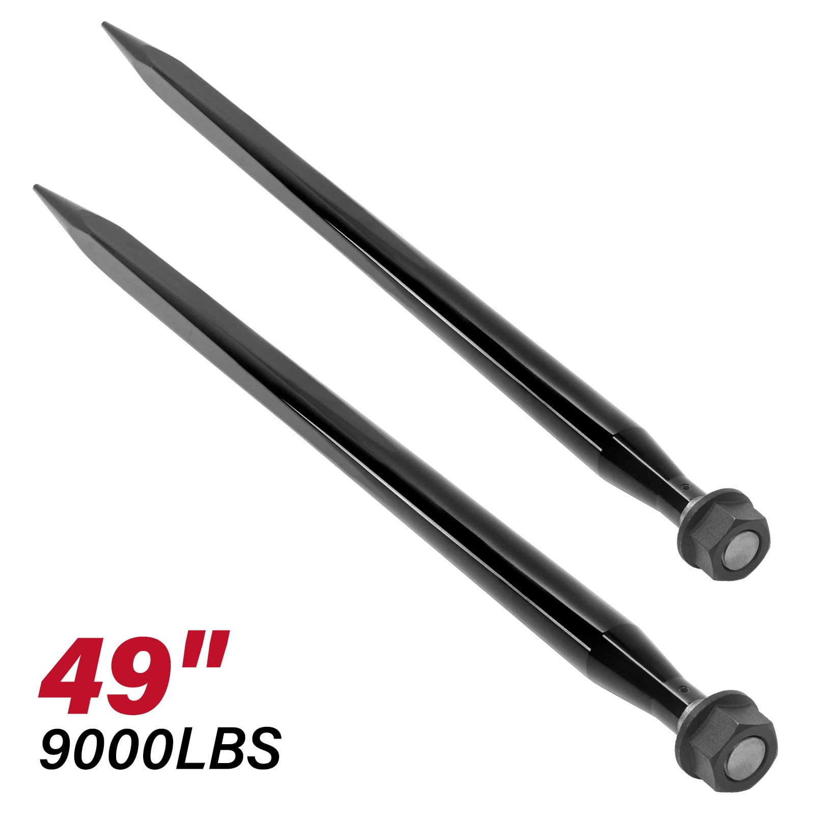 2PCS 4500lbs Cap 49" Square Hay Bale Spear Spike Fork For Tractor ...