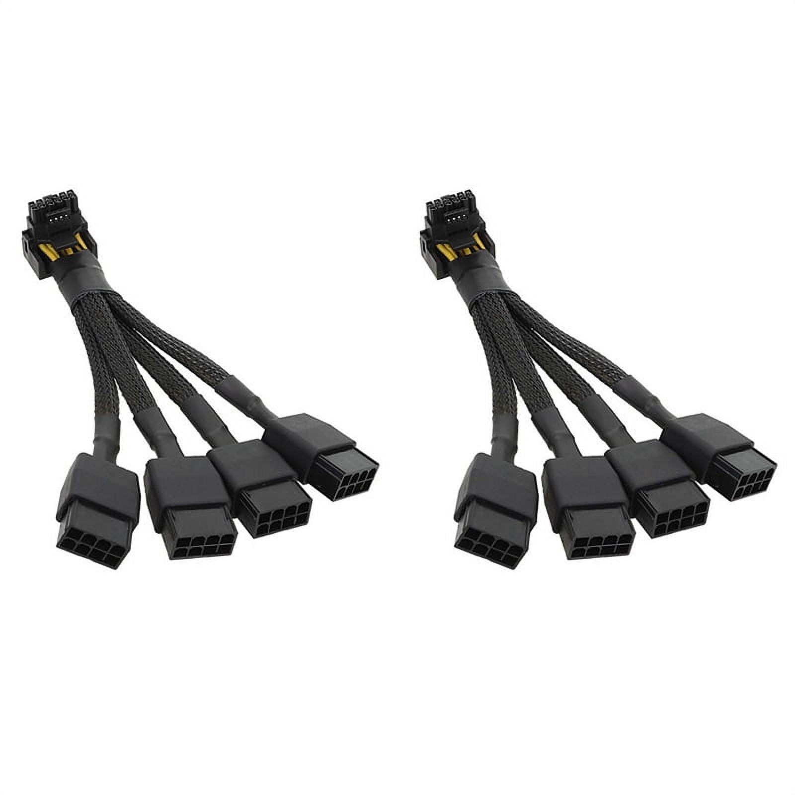 2PCS 4X8 Pin PCI-E to 16 Pin Graphics Card Power Cable 12VHPWR ...