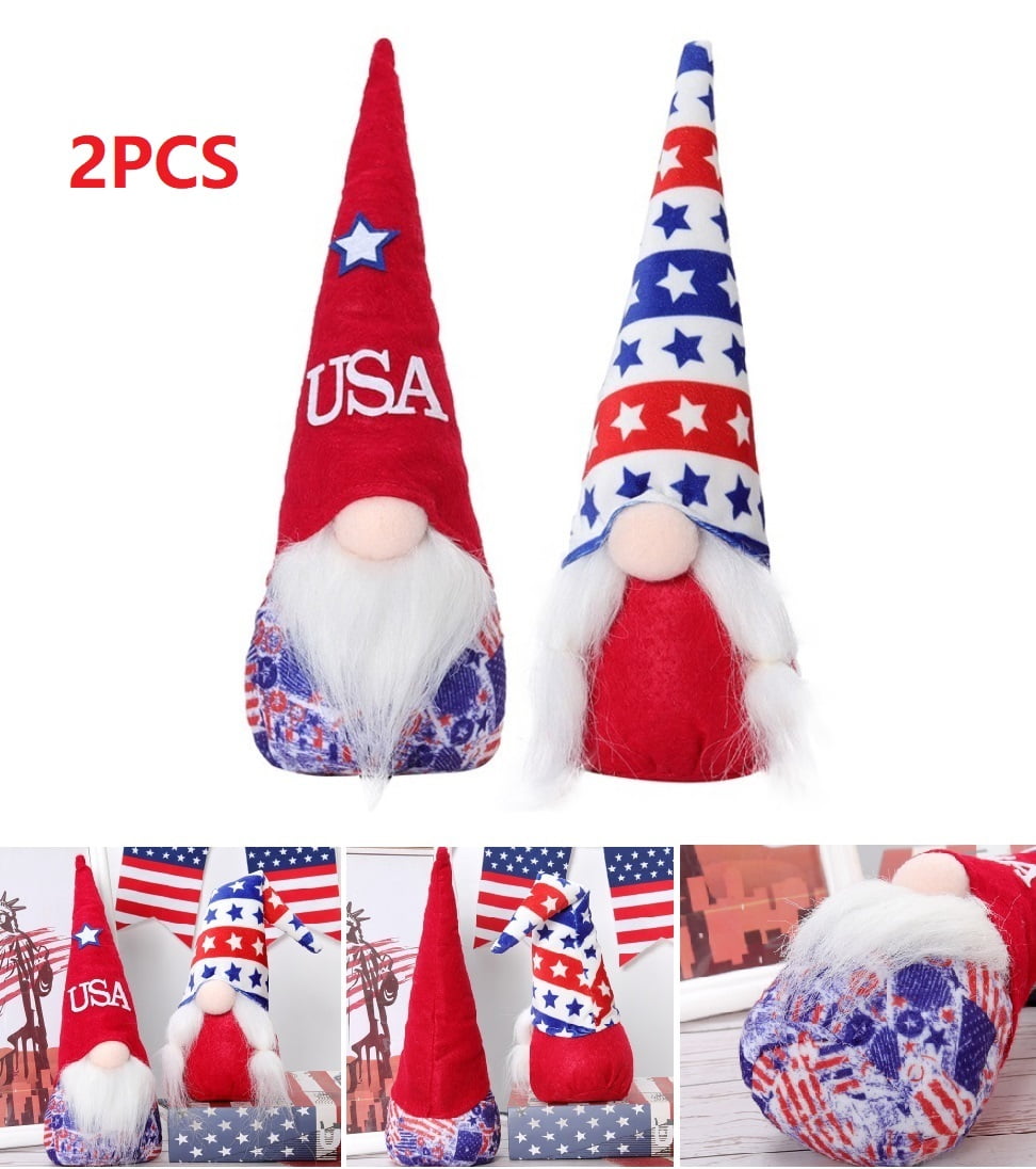 2PCS 4th of July Gnomes Patriotic Gnomes Independence Day Memorial Day ...