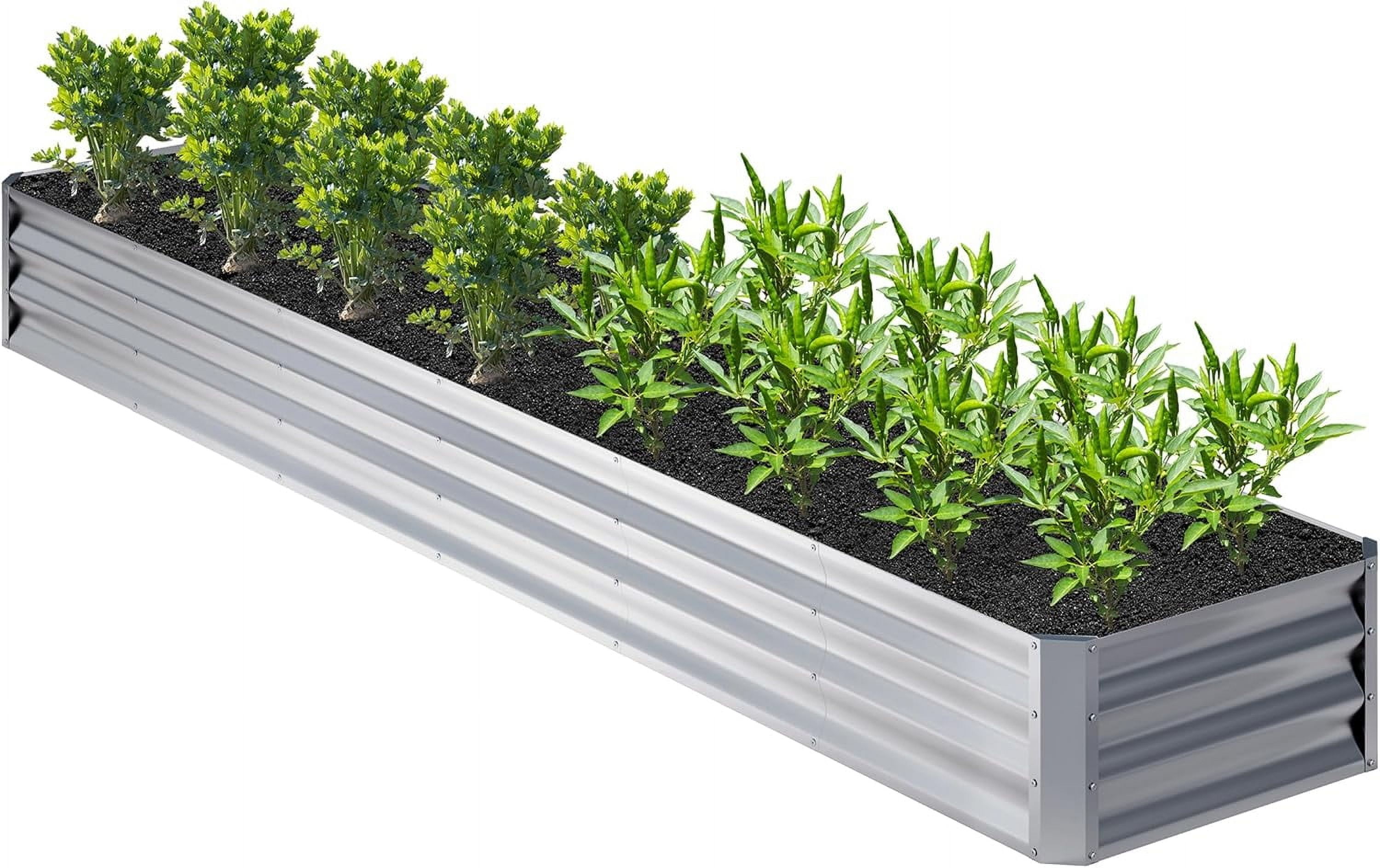 2PCS 4x2x1FT Galvanized Raised Garden Bed,Planter Raised Beds-Metal ...