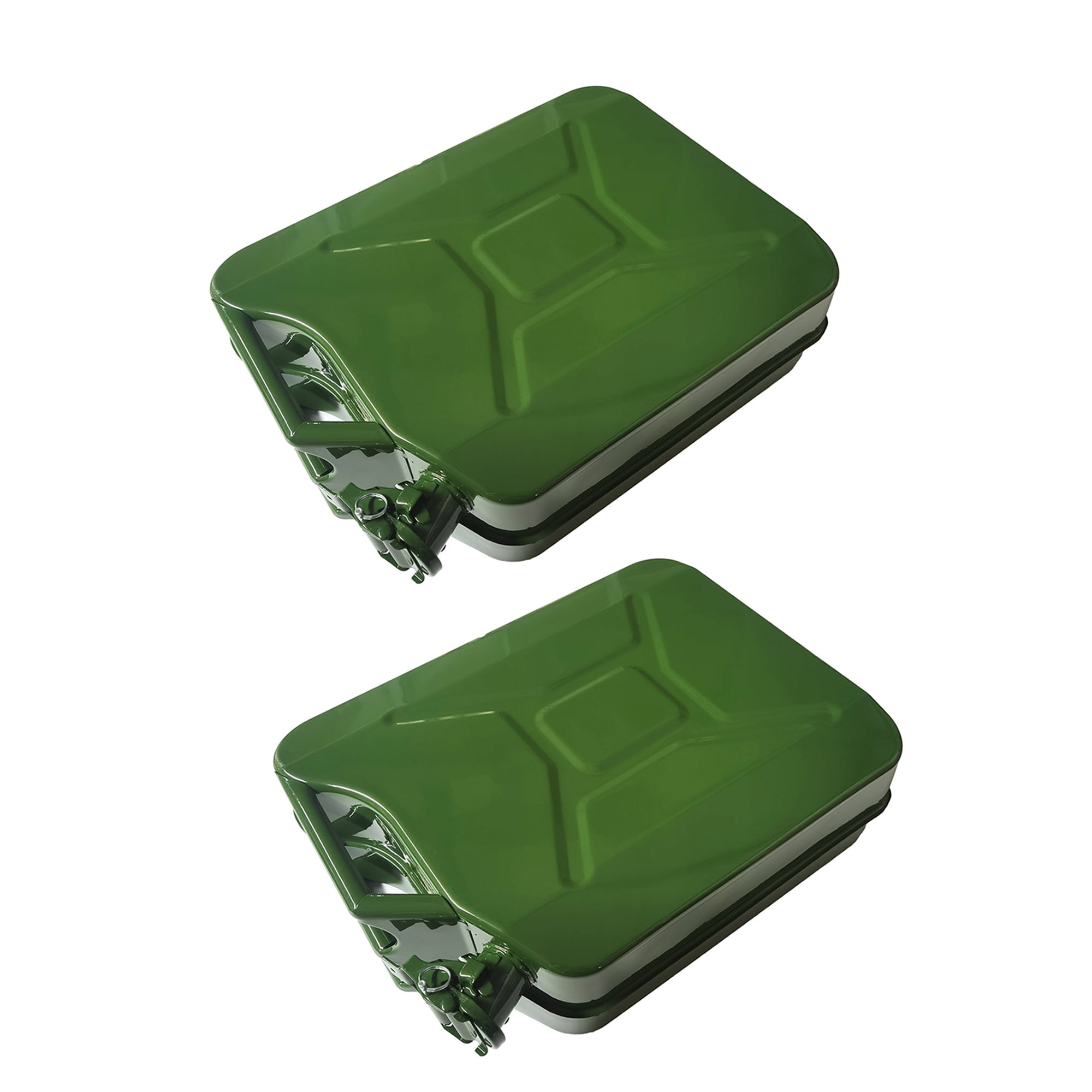 2PCS 5.28 Gallons Practical Can Gasoline Jerry Can Metal Steel Tank ...