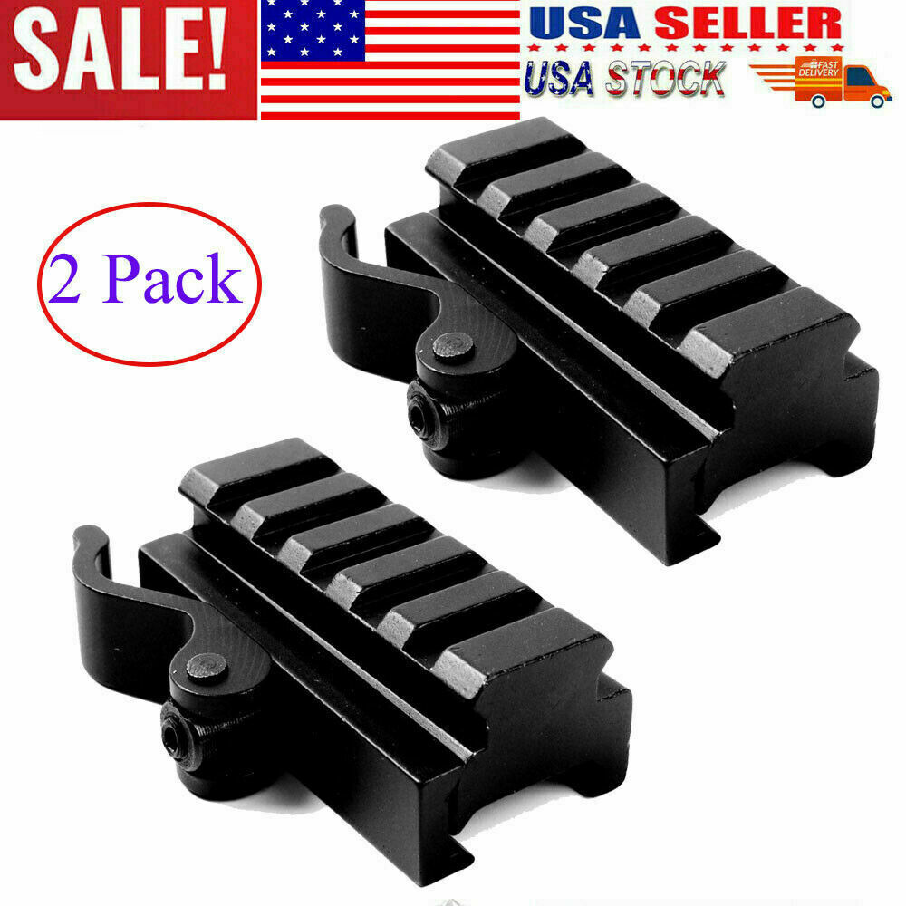 2PCS 5-Slot Quick Release Detach QR QD 1/2" Riser Mount for 20mm ...