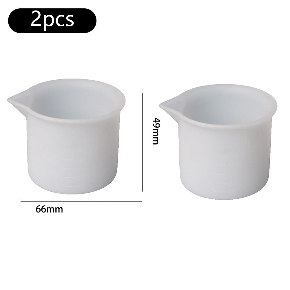 2PCS 50ml Epoxy Silicone Mixing Measuring Cups Resin DIY Jewelry Tool ...