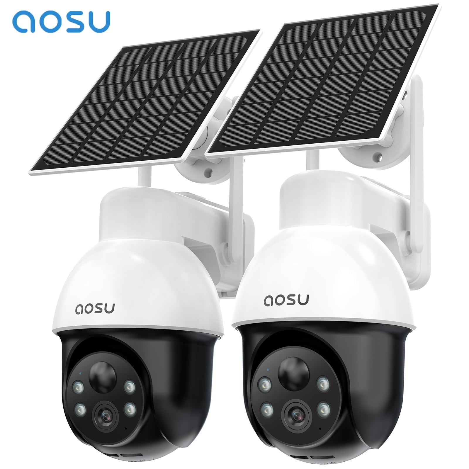 AOSU Solar Security Camera,2PCS 5MP Wireless Outdoor Cameras,360 ...