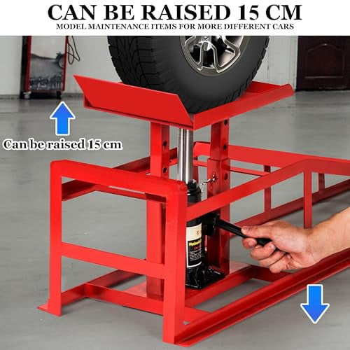 2PCS 5T 11000lbs Hydraulic Car Ramps, Heavy Duty Hydraulic Vehicle ...