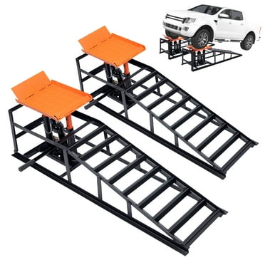 Trilenars 5T 10000lbs Hydraulic Car Ramps,Low Profile Car Lift Service ...