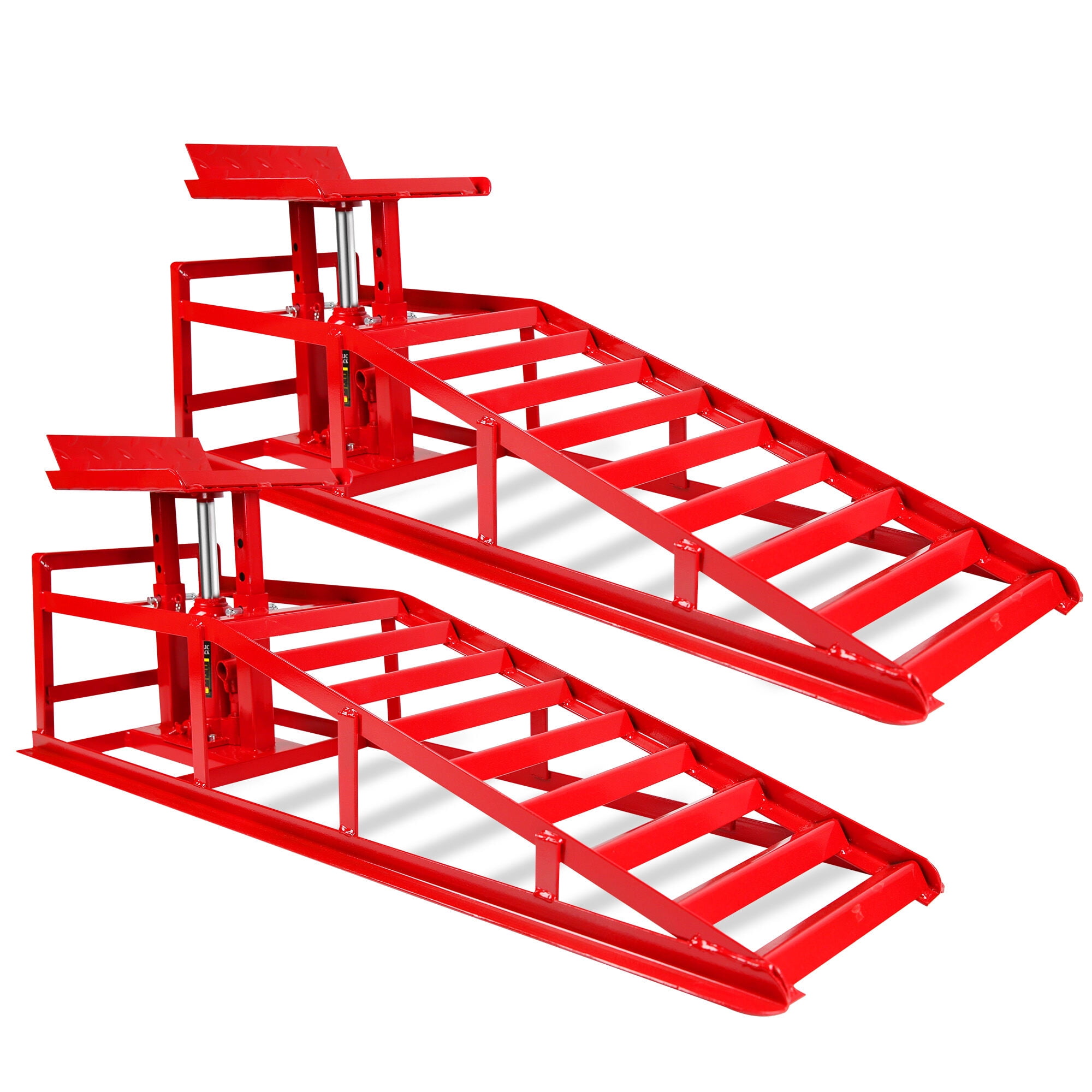 2PCS 5T Hydraulic Car Ramps, Heavy Duty Hydraulic Vehicle Ramps Lift ...