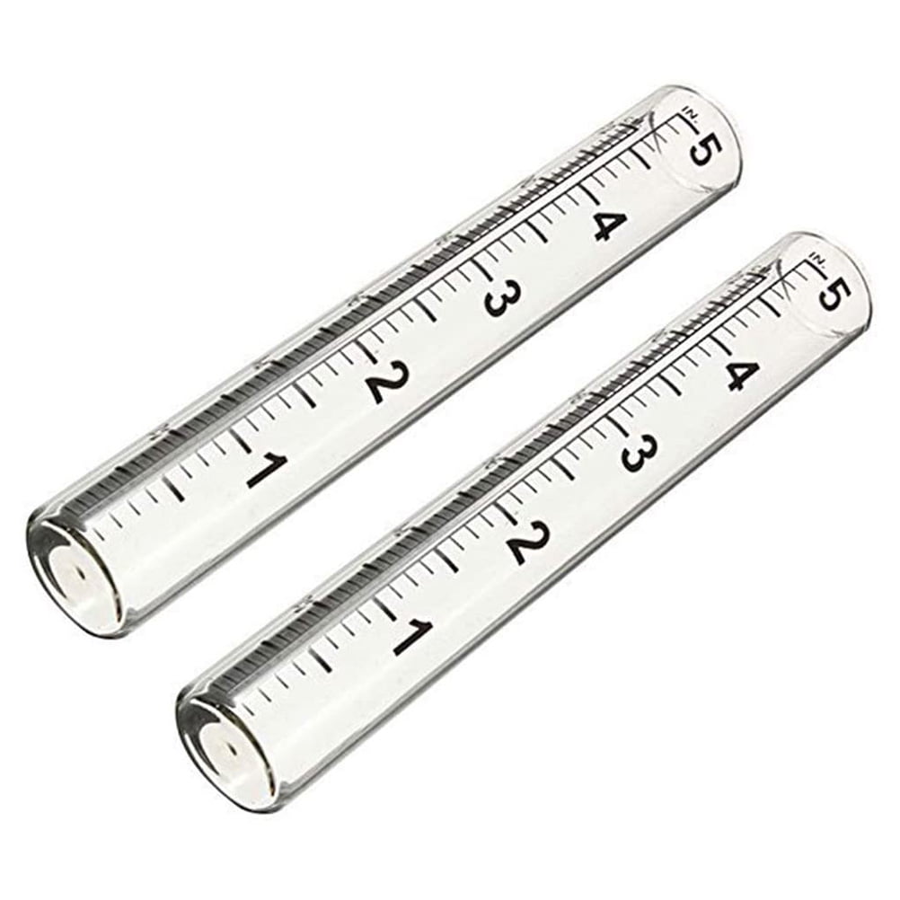 2PCS 5inch Capacity Rain Gauge Glass Replacement Tube for Garden Yard ...