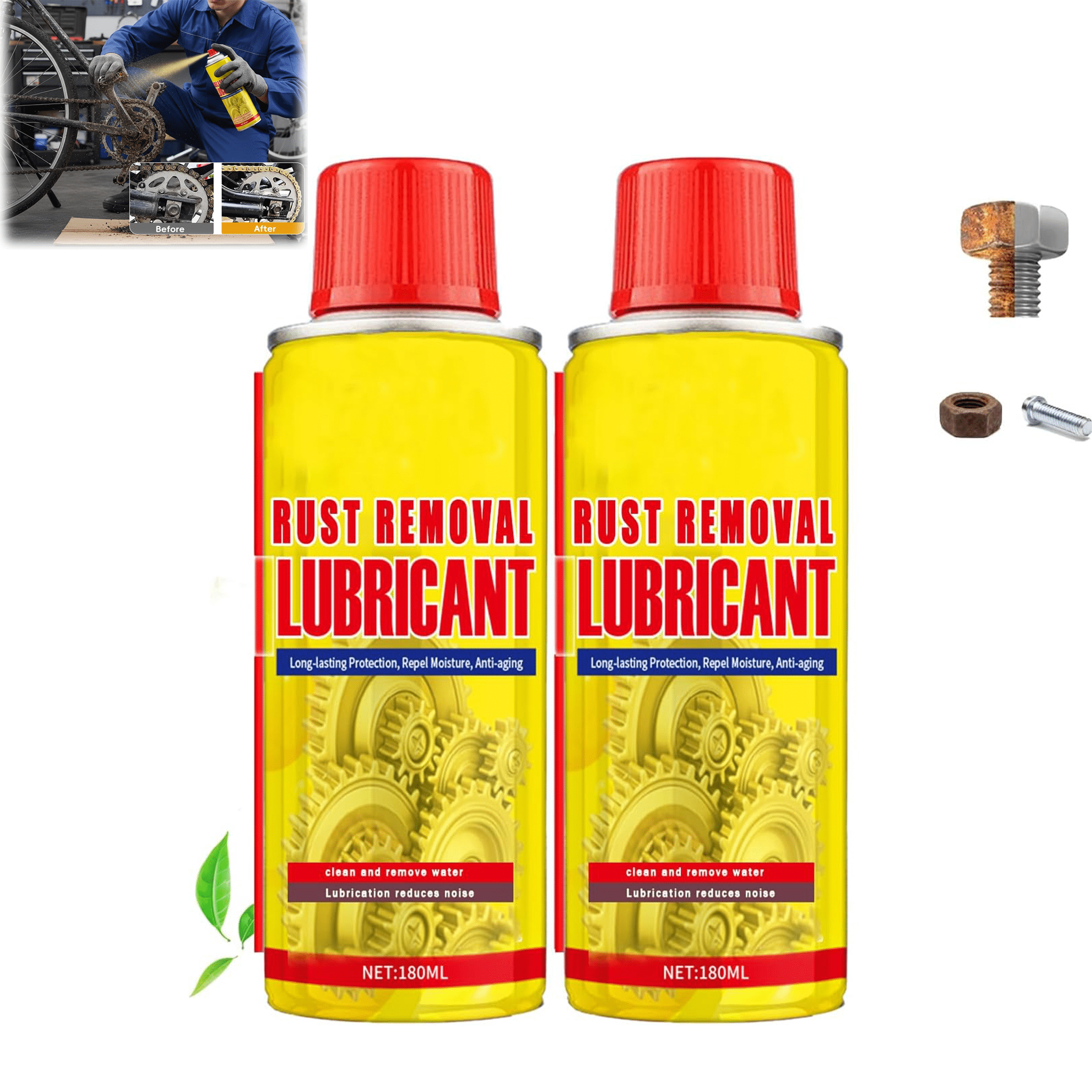 2PCS 6.1oz Anti-Rust Lubricant Spray Rust Remover for Metal, Multi ...