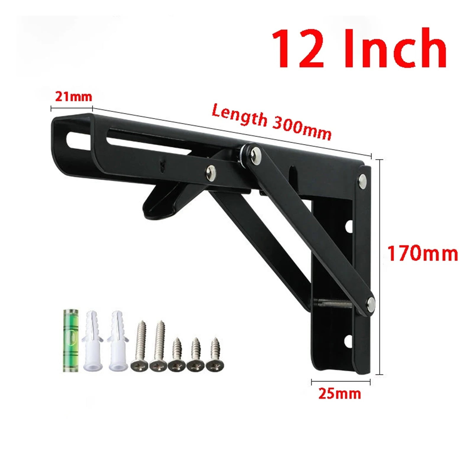 2PCS 6-20 Inch Adjustable Wall Mounted Triangle Folding Angle Bracket ...