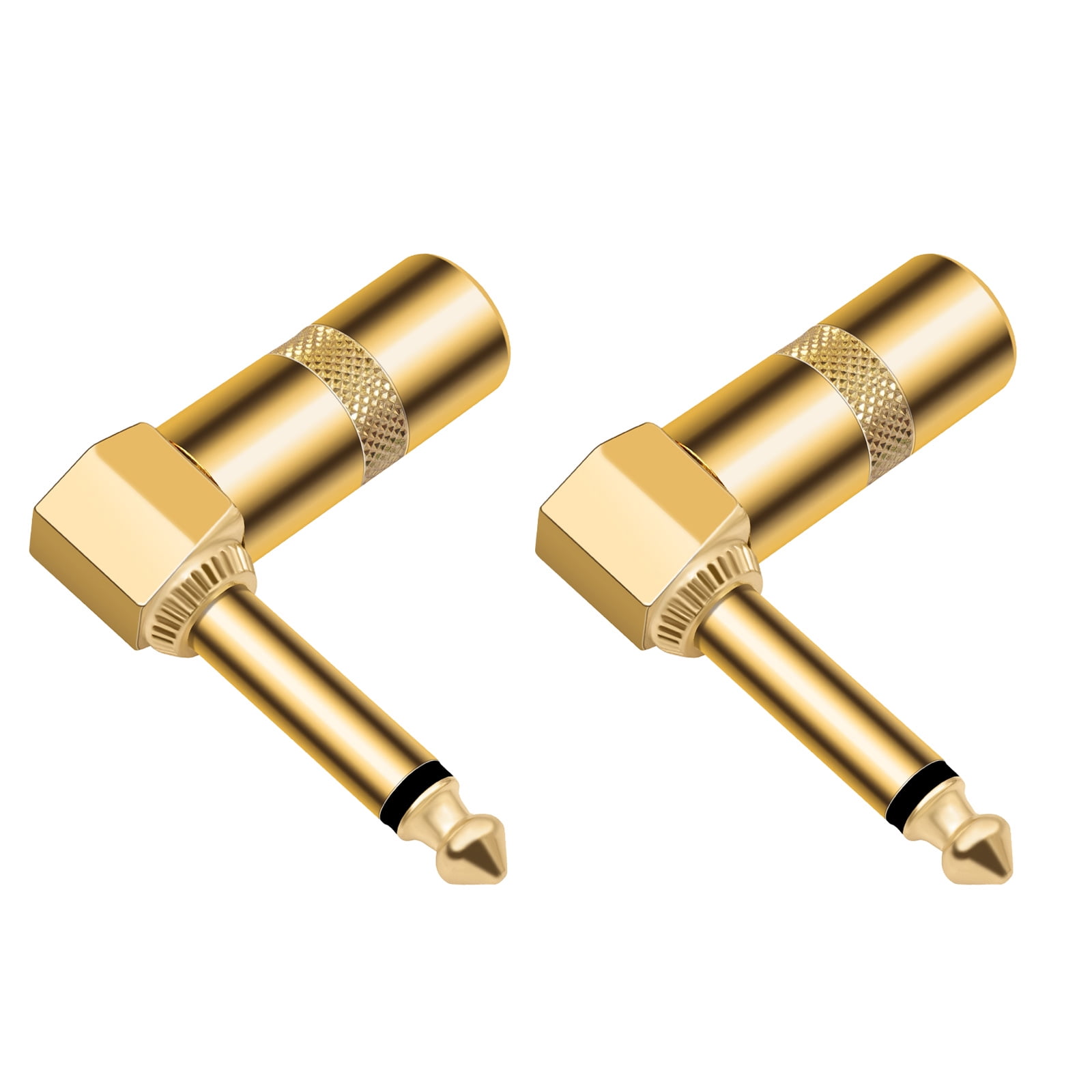2PCS 6.35mm Male Solder Plugs Welding Plugs 1/4inch Connectors Set for ...