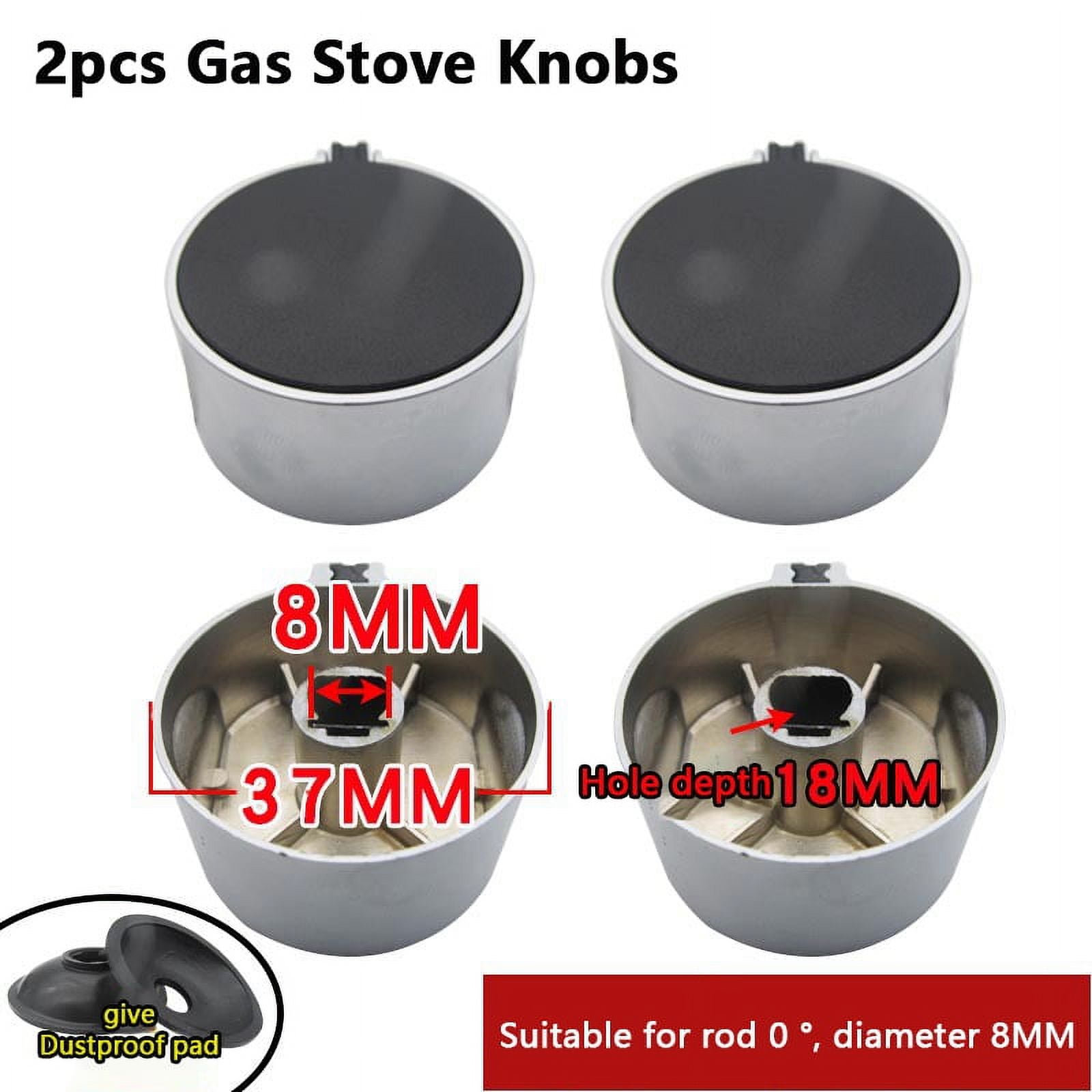 2PCS 6/8MM Gas Cooker Accessories Assembly Button Universal Silver Gas ...