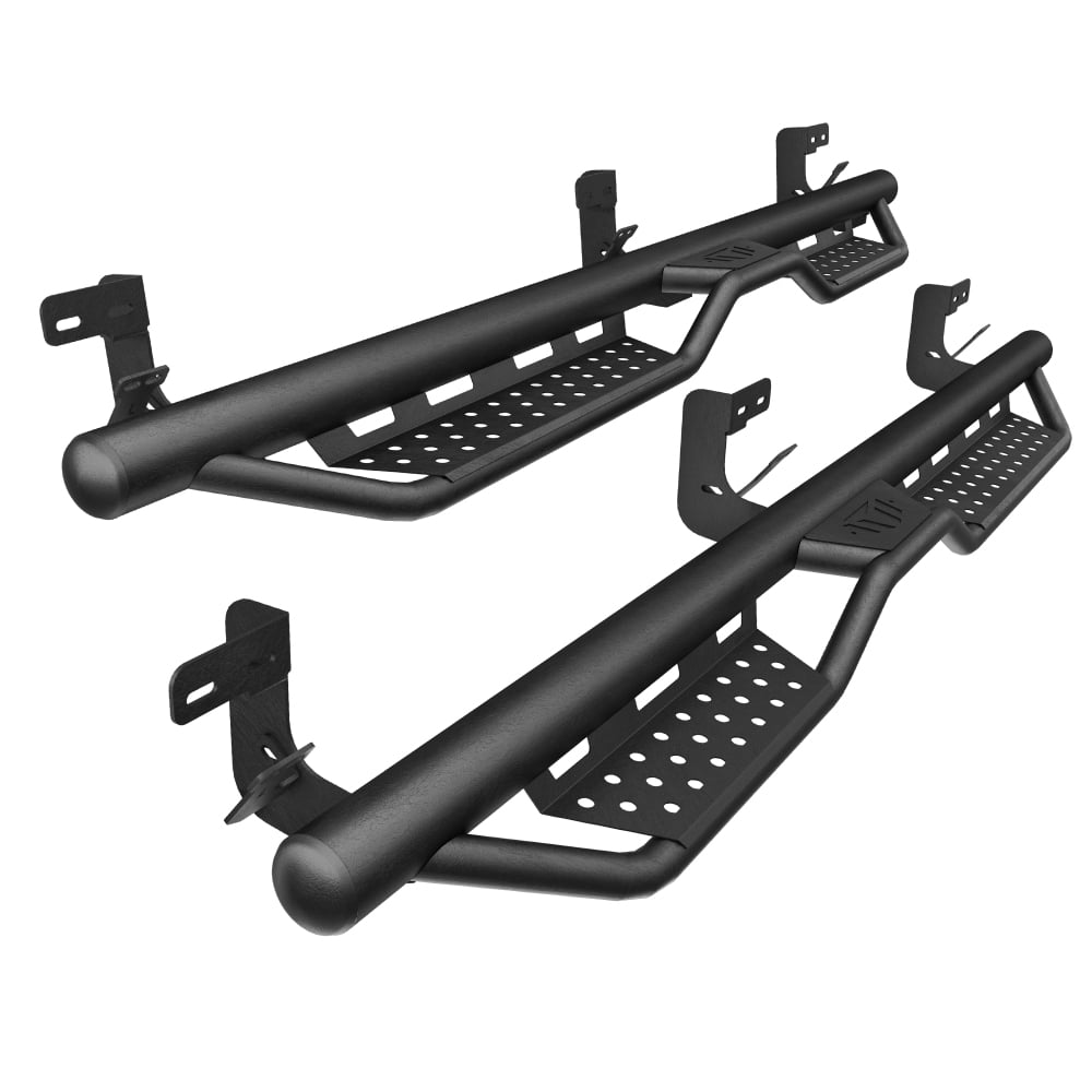 2PCS 6" Heavy-Duty Running Boards – Dual Stair Side Steps for 2009-2018 ...