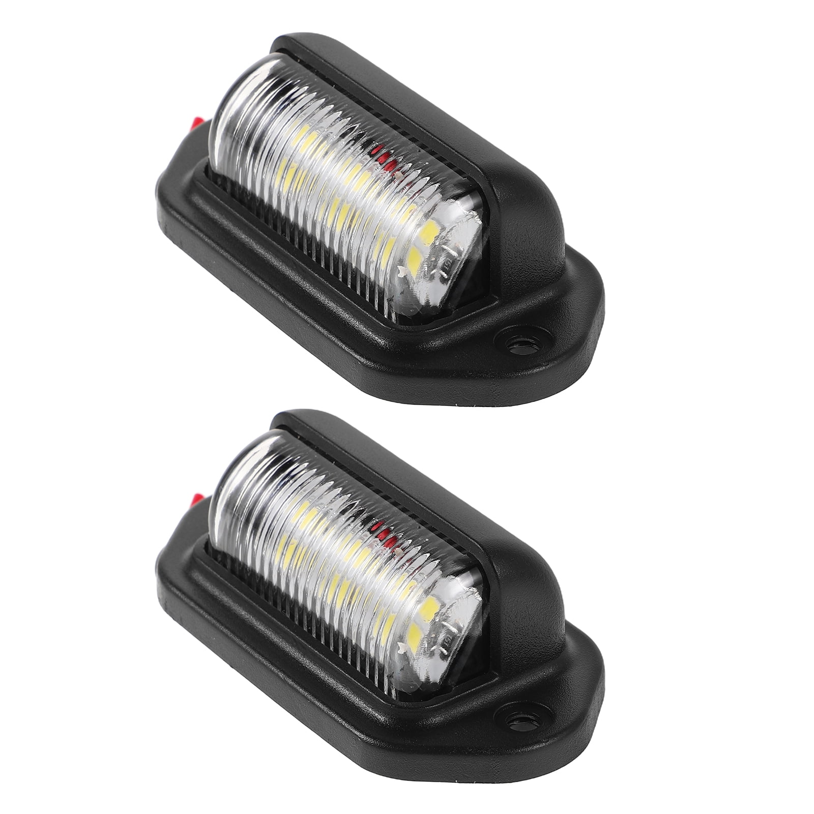 Masteelf 2 PCS Side Vehicle Marker Lights DC 12 to 24V 6 LED License ...