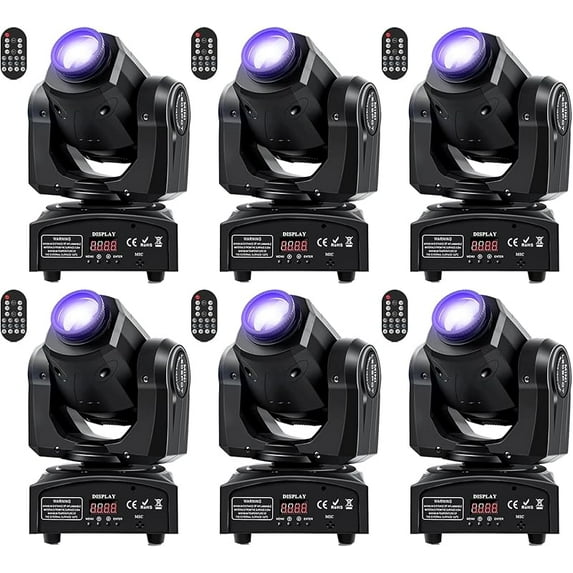 2PCS 60W LED Moving Head Light Stage Lights with Control 8 GOBO 8 ...