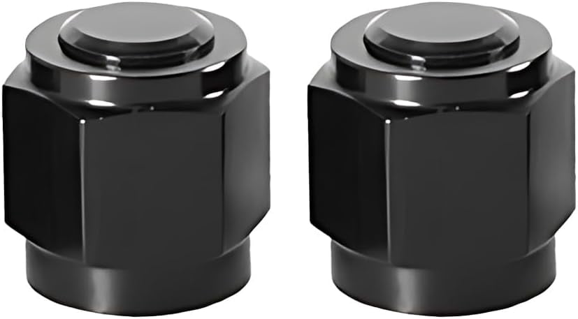 2PCS 6AN Female Flare Cap Block off Fitting Plug, Aluminum Swivel Hex ...