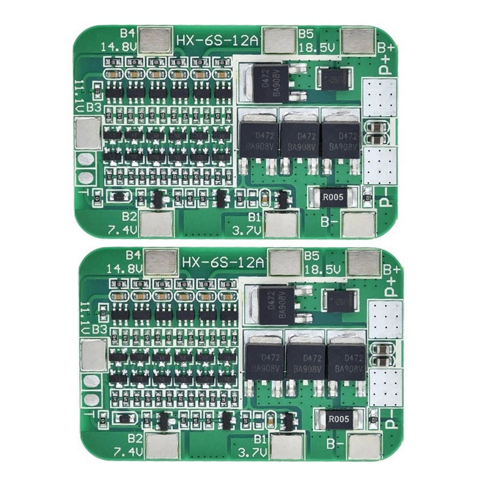 2PCS 6S 22.2V 12A Li-Ion Lithium Battery Protection Board for 18650 Li ...