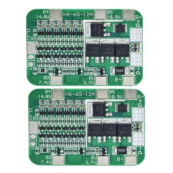 2PCS 6S 22.2V 12A Li-Ion Lithium Battery Protection Board for 18650 Li ...
