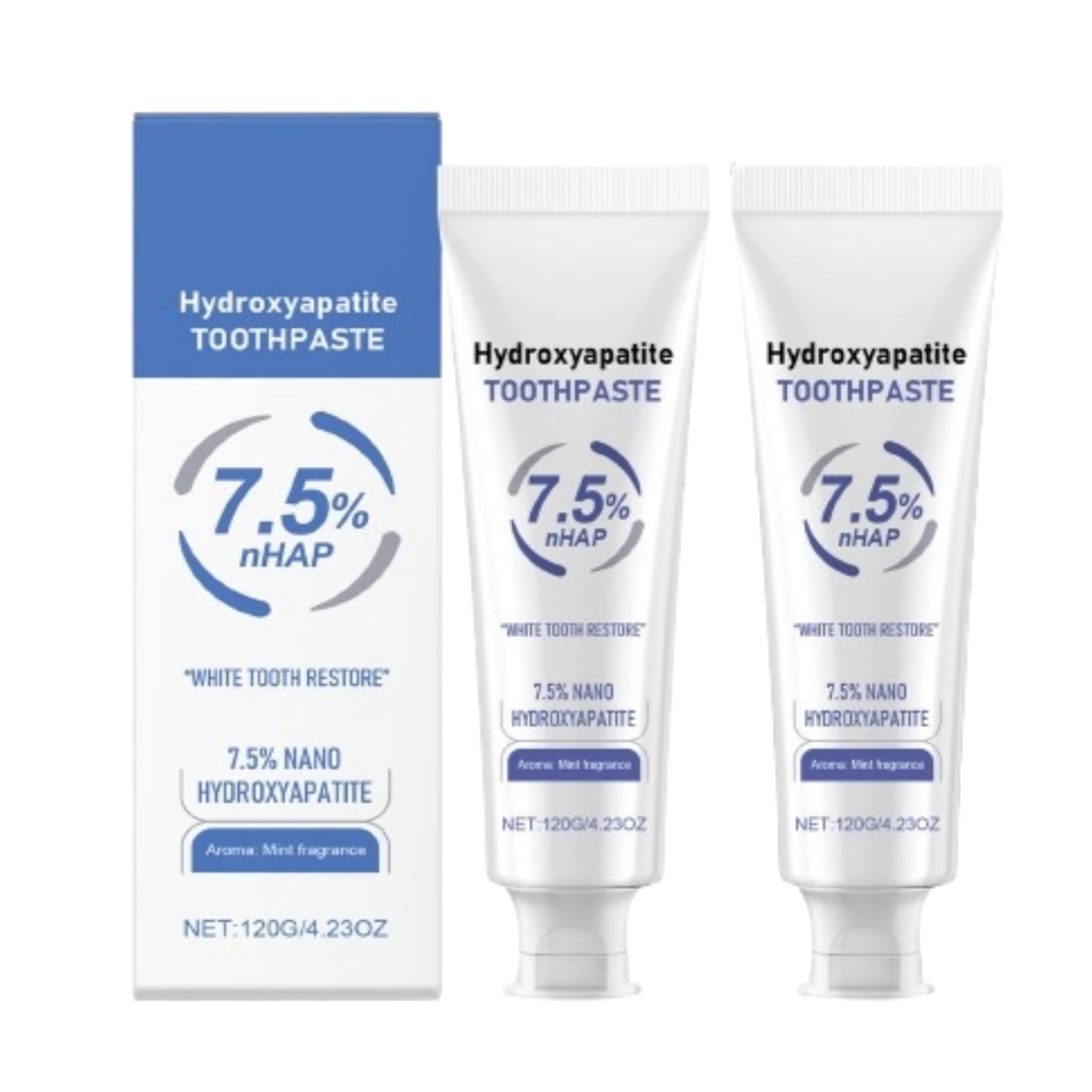 2PCS 7.5% Hydroxyapatite Toothpaste， Hydroxyapatite Toothpastes for ...