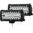 2PCS 7 Inch LED Light Bar for Truck, Boat, ATV,UTV, Marine, IP68 ...
