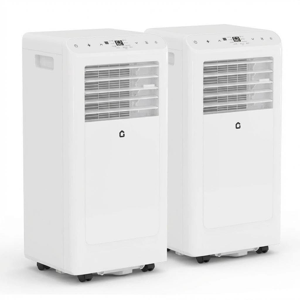 2PCS 8000 BTU Portable Air Conditioner, 3-in-1 AC Unit with Cool, Fan ...