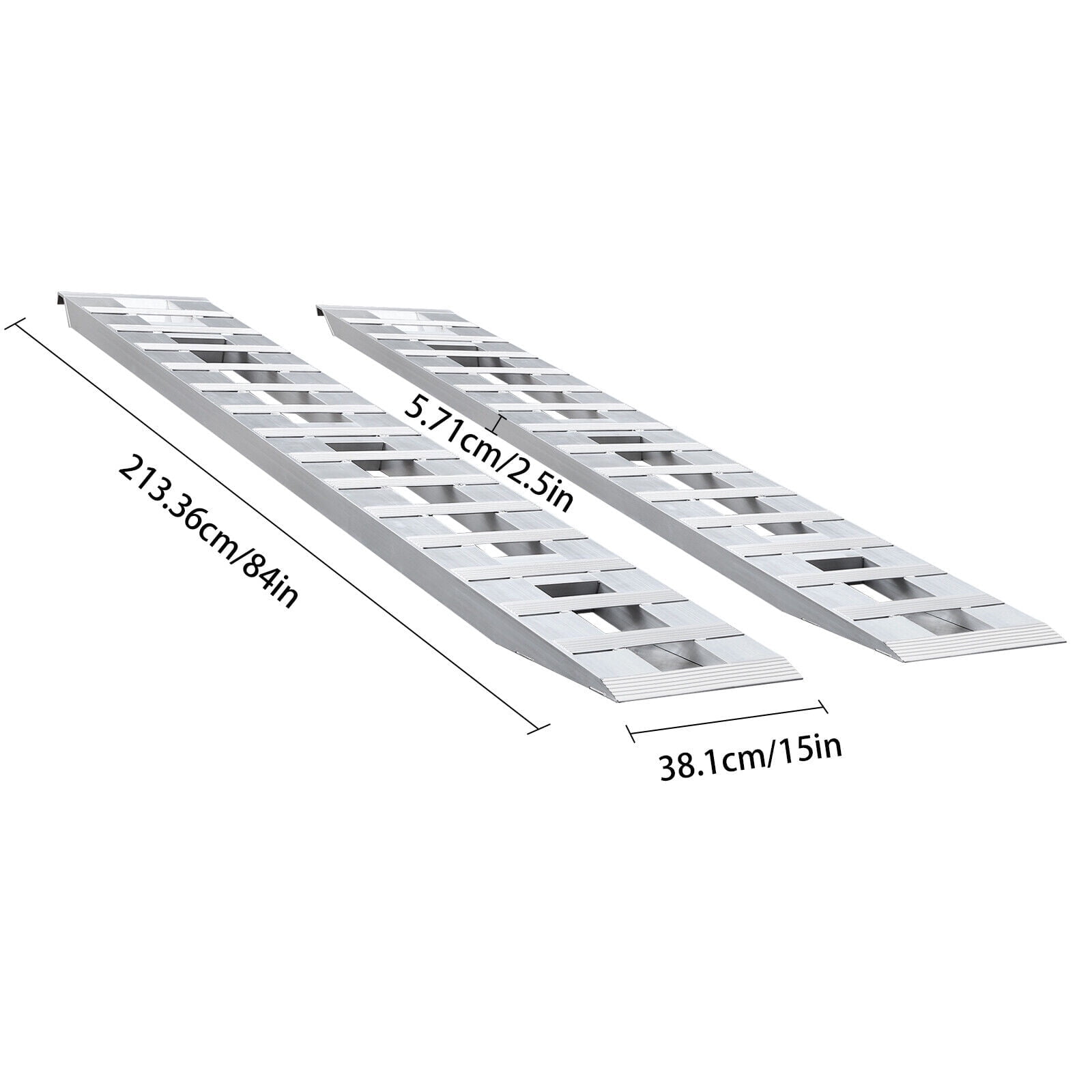 2PCS 84" x 15" Aluminum Trailer Ramps for Motorcycle ATV UTV Car Trucks ...