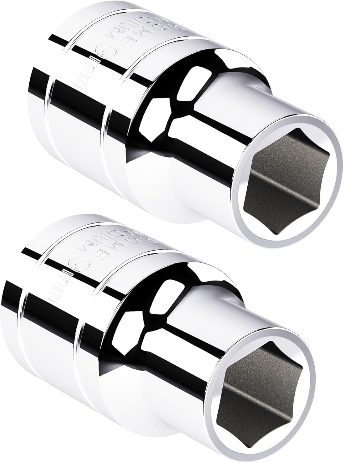 2PCS 8mm Shallow Socket, 1/2 Inch Drive, 6-Point, Metric, Heat Treated ...