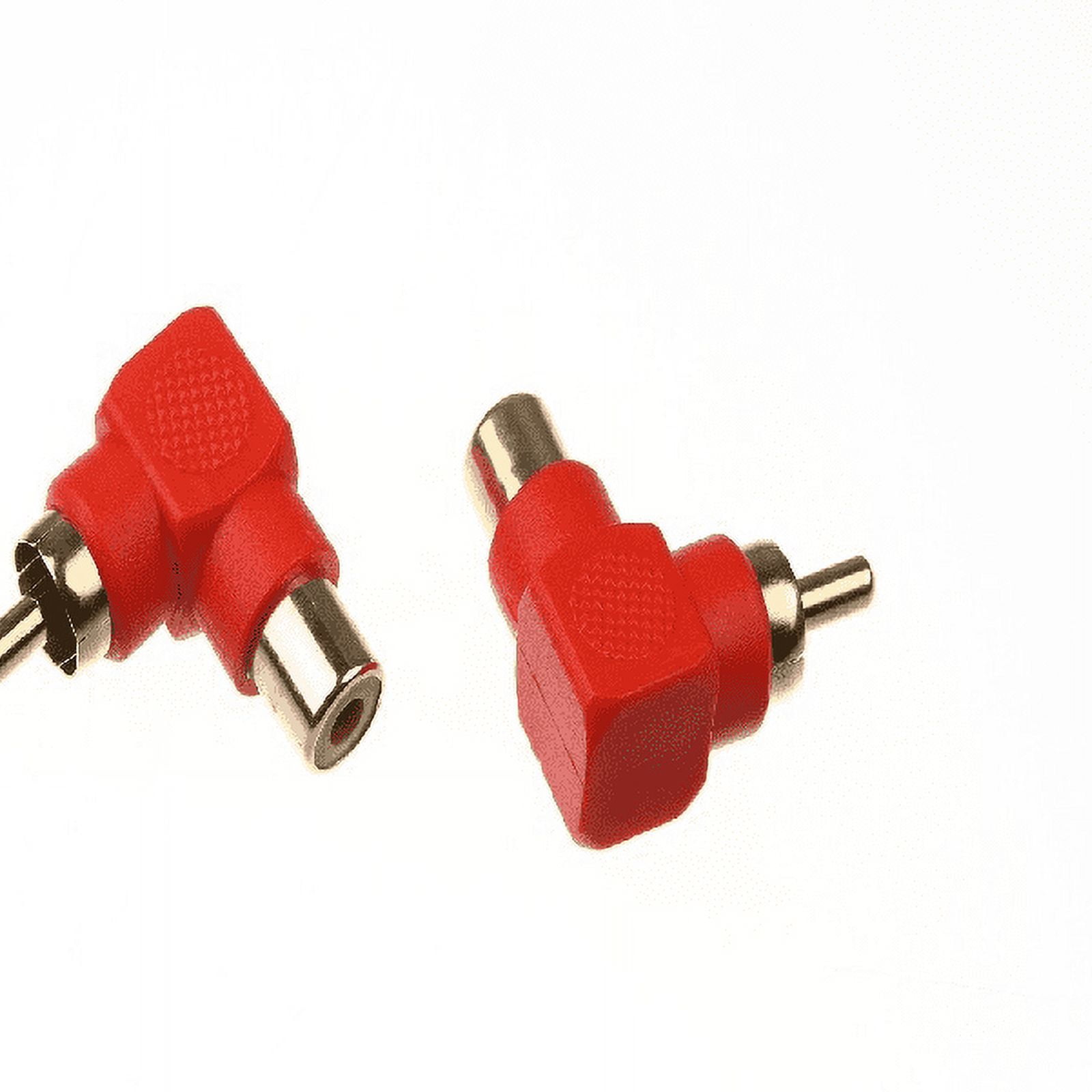 2PCS 90 Degree RCA Right Angle Connector Plug Adapters Male To Female M ...
