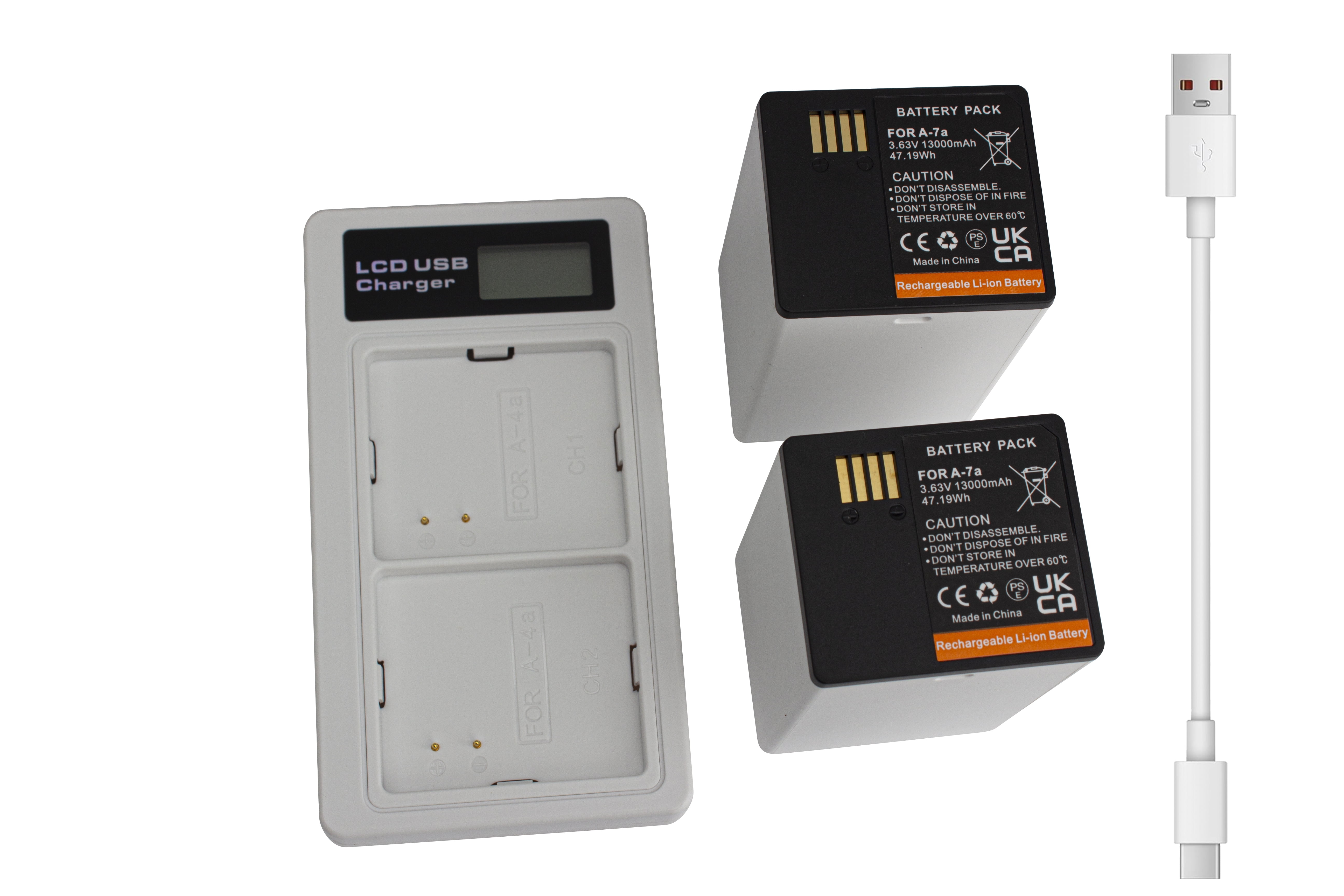 2P ack A-7a Battery Kit 13000mAh for Arlo Pro3 Floodlight Pro4 XL ...