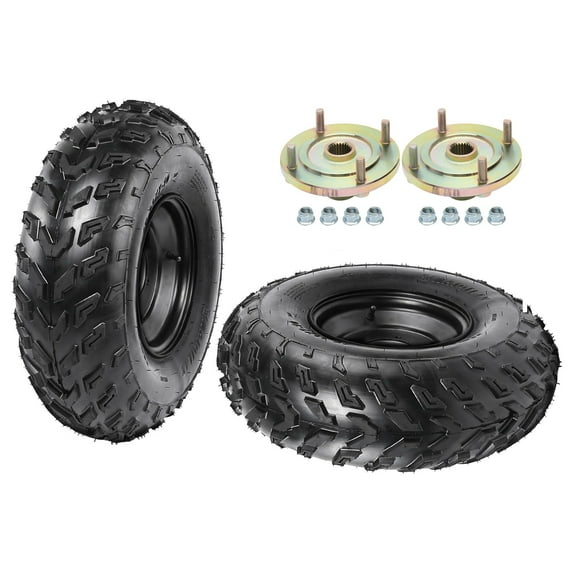 2PCS ATV Tires 23x7-10 Wheels with Rims Tubeless Tire 4 Bolt 110mm ...
