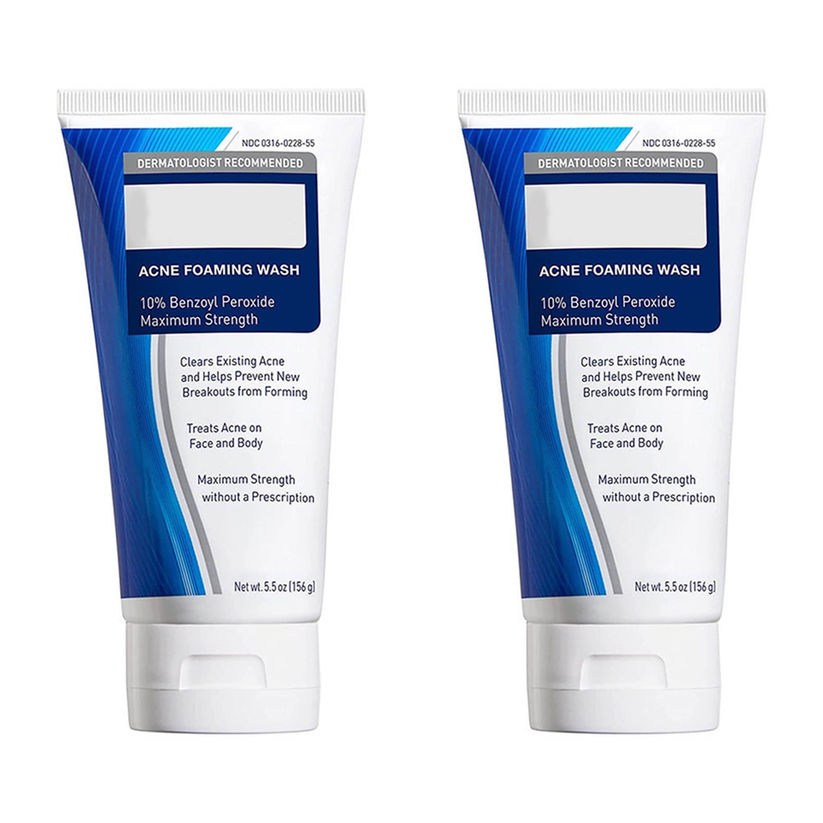 2PCS Acne Creamy Wash Daily Control - Face & Body 4% Benzoyl Peroxide ...