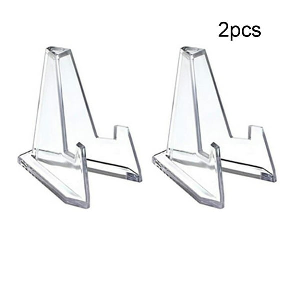 2PCS Acrylic Commemorative Coin Display Stand Transparent Triangle ...