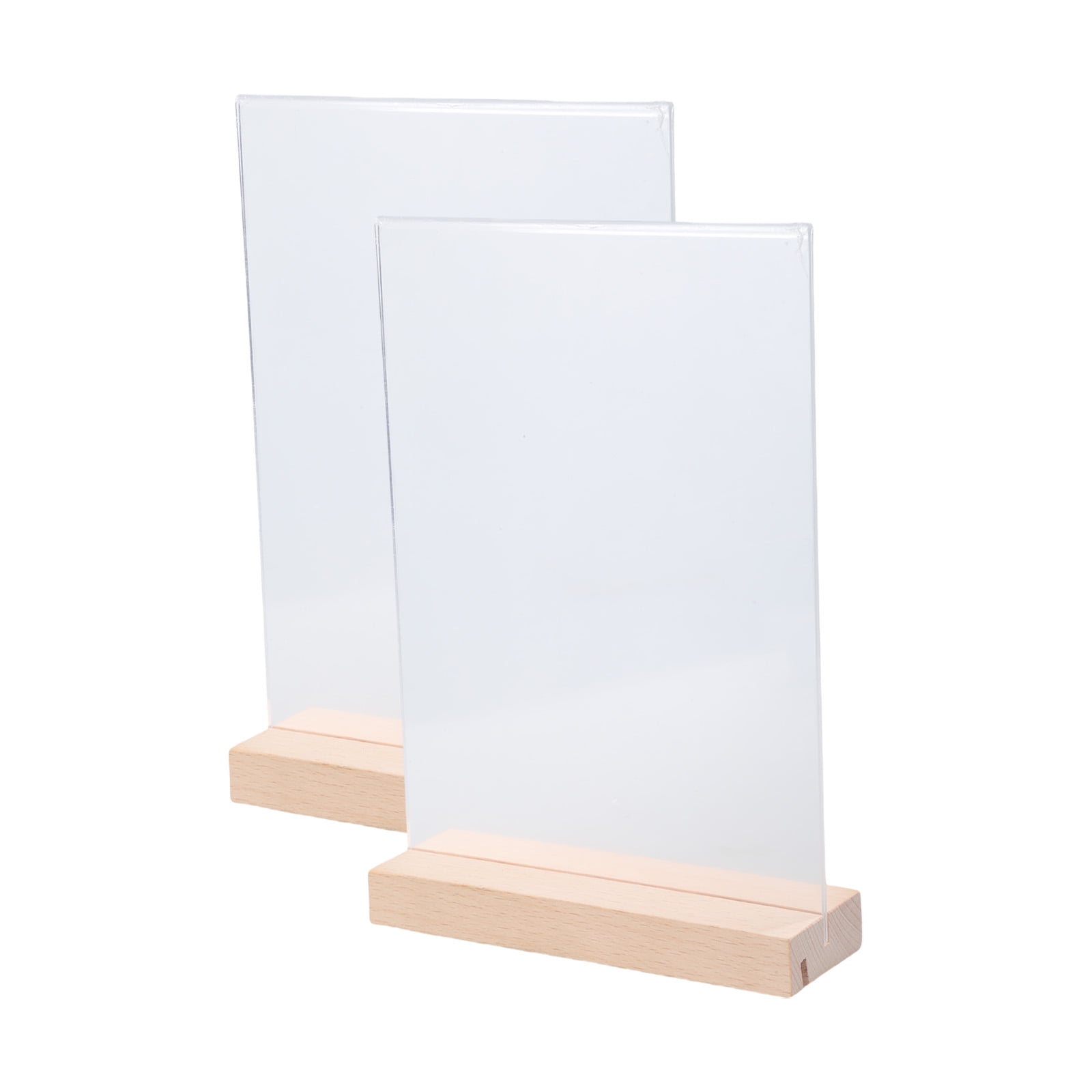 2PCS Acrylic Display Stands with Base Poster Stands Double Side Clear ...