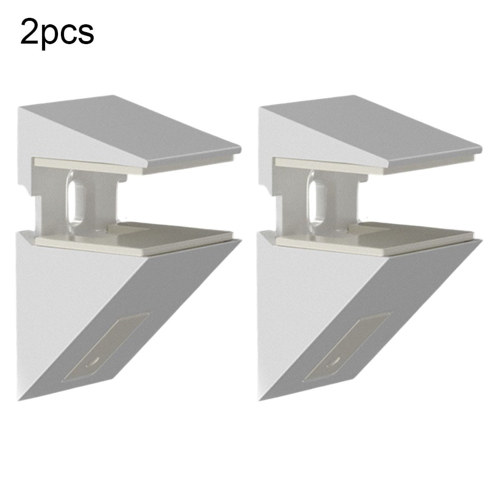 2PCS Adjustable Glass Clamp for Shelves - Install Perfect for & Office ...