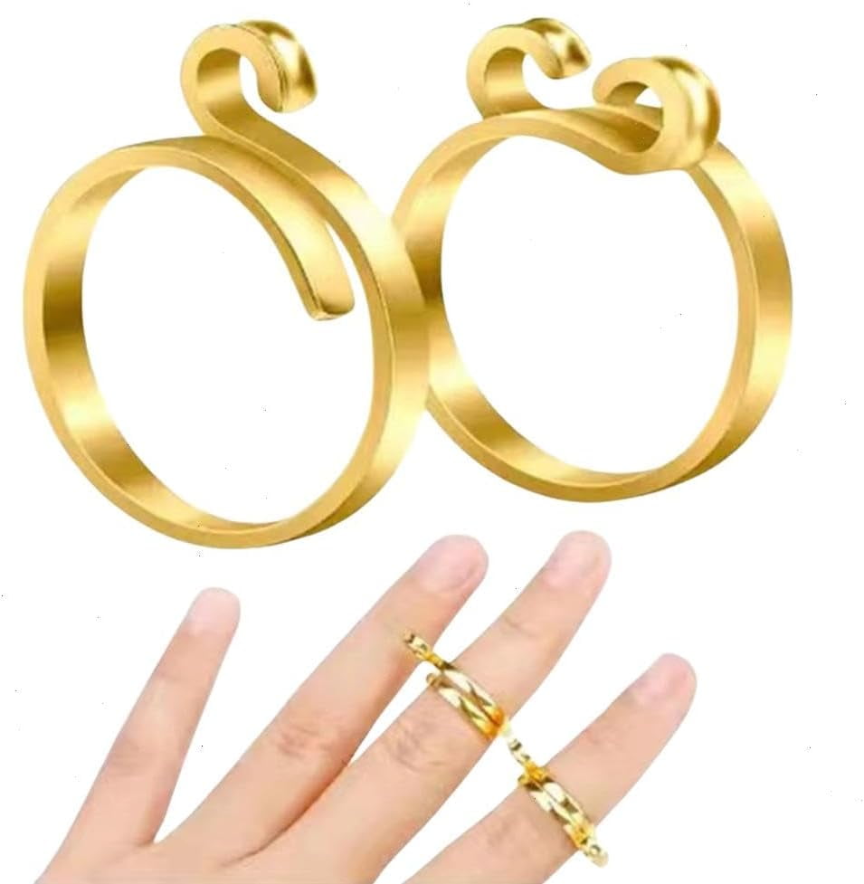2PCS Adjustable Knitting Crochet Loop Ring, Crochet Tension Ring for ...
