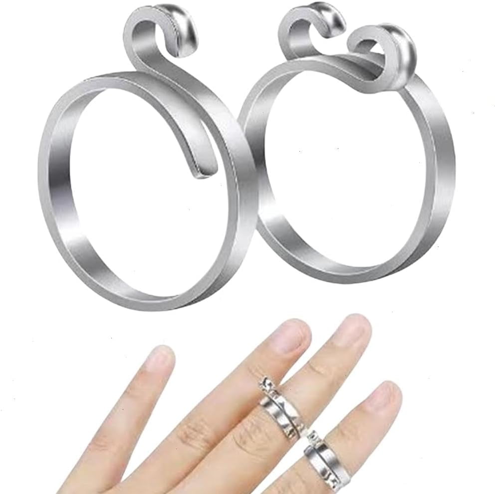 2PCS Adjustable Knitting Crochet Loop Ring, Crochet Tension Ring for ...