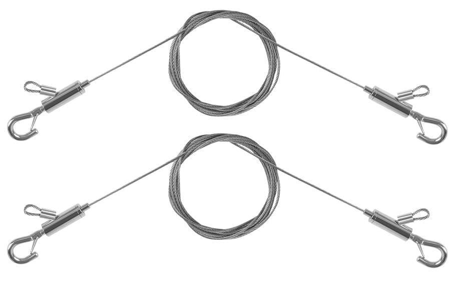 2PCS Adjustable Picture Hanging Wire 2m x 1.5mm Large Hooks, Picture ...